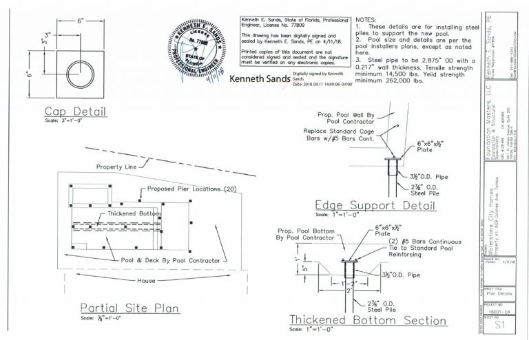Swimming Pool Pilings